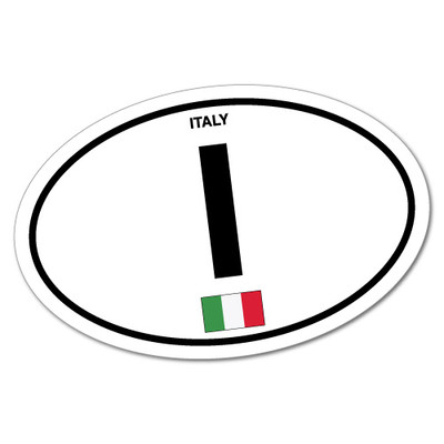 Italy Country Code Sticker Flag Bumper Water Proof Vinyl #6842EN | eBay