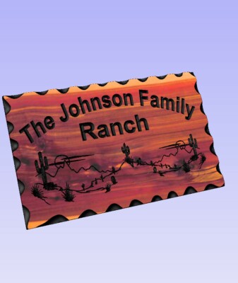 Personalized Custom Carved Wood Sign - Routed Cedar Rustic Plaque ...