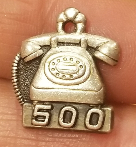 Vintage STERLING SILVER 925 ROTARY BELL TELEPHONE CO CTO CHARM/AWARD ...