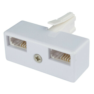 Telephone Double Adapter Splitter For UK BT Cable Landline Telephone ...