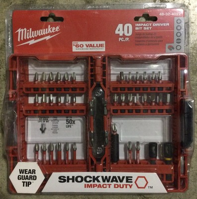 Milwaukee 48-32-4022 40Pc Impact Driver Bit Set(New) | eBay
