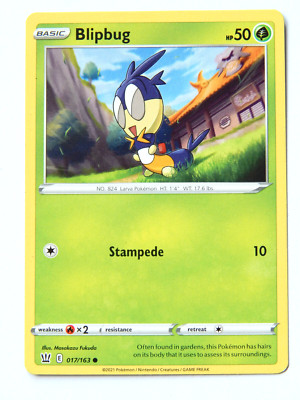 Blipbug 017/163 (NM, Pokemon Card, Battle Styles, 2021, Grass, Common ...