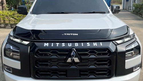 FRONT BUG GUARD PROTECTOR BONNET TRIM COVER FOR MITSUBISHI TRITON L200 ...