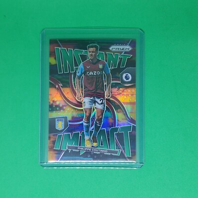 2022-23 PANINI PRIZM EPL PHILIPPE COUTINHO GREEN /5 INSTANT IMPACT ...