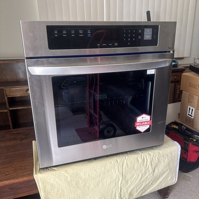 LG LWS3063ST 30" Built-In Electric Convection Wall Oven with EasyClean ...