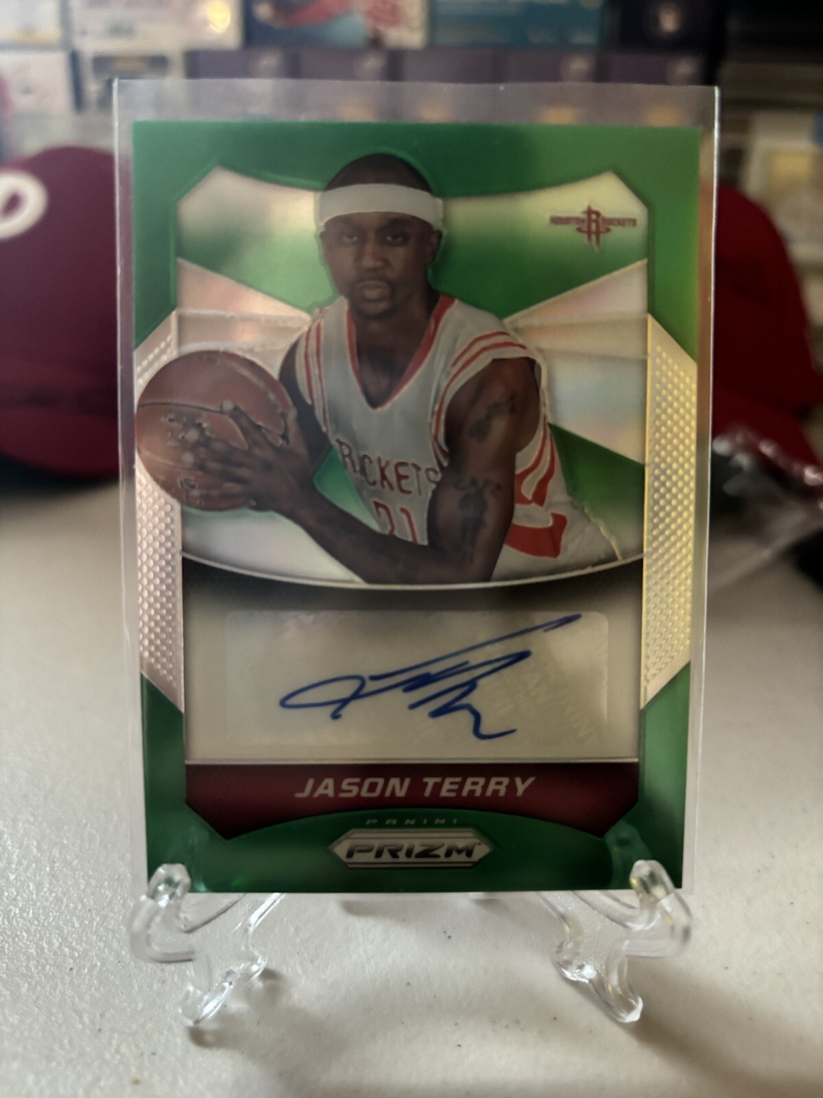 2014-15 Panini Prizm Autographed Green Prizm Jason Terry Auto #43 ...