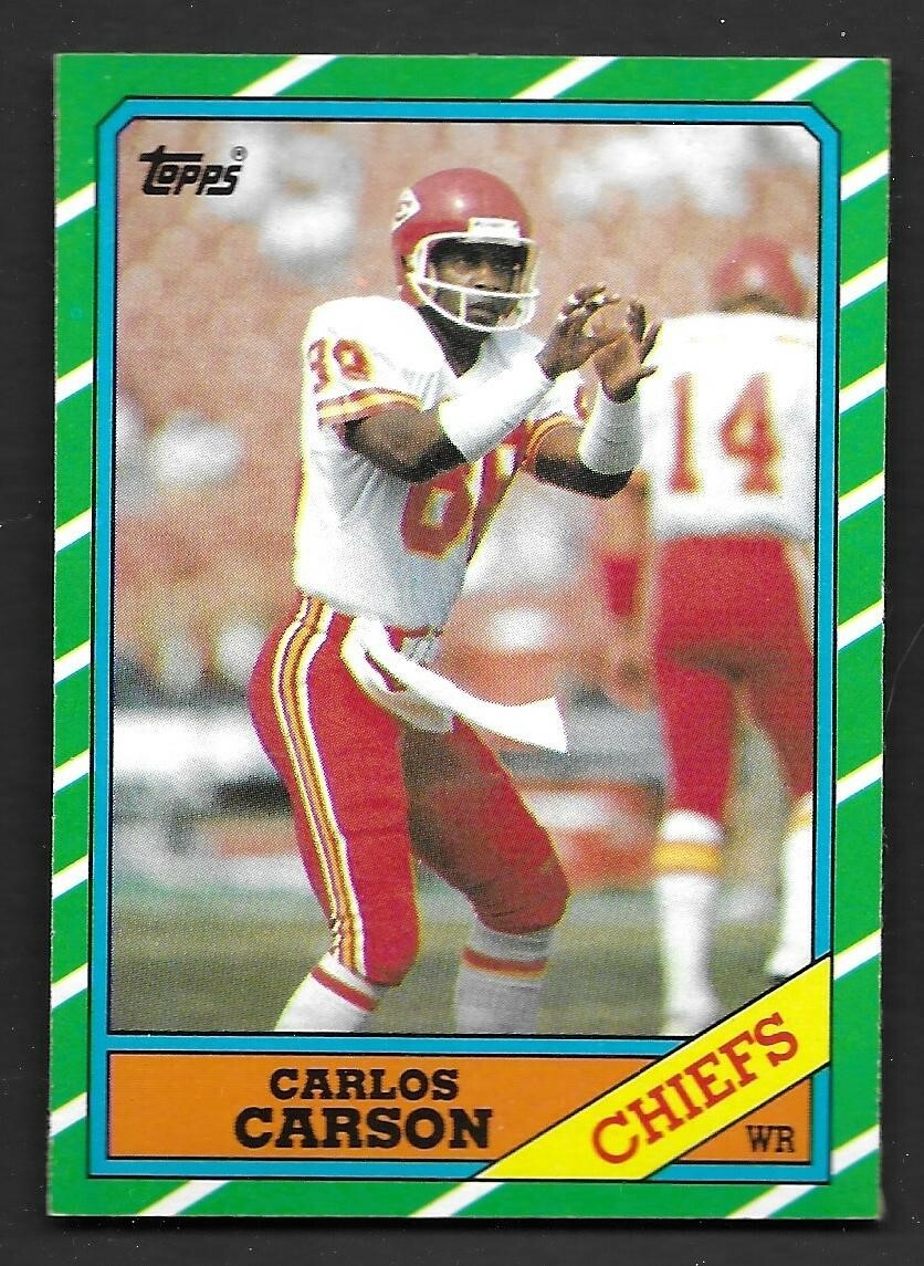 1986 Topps #307 Carlos Carson Kansas City Chiefs | eBay
