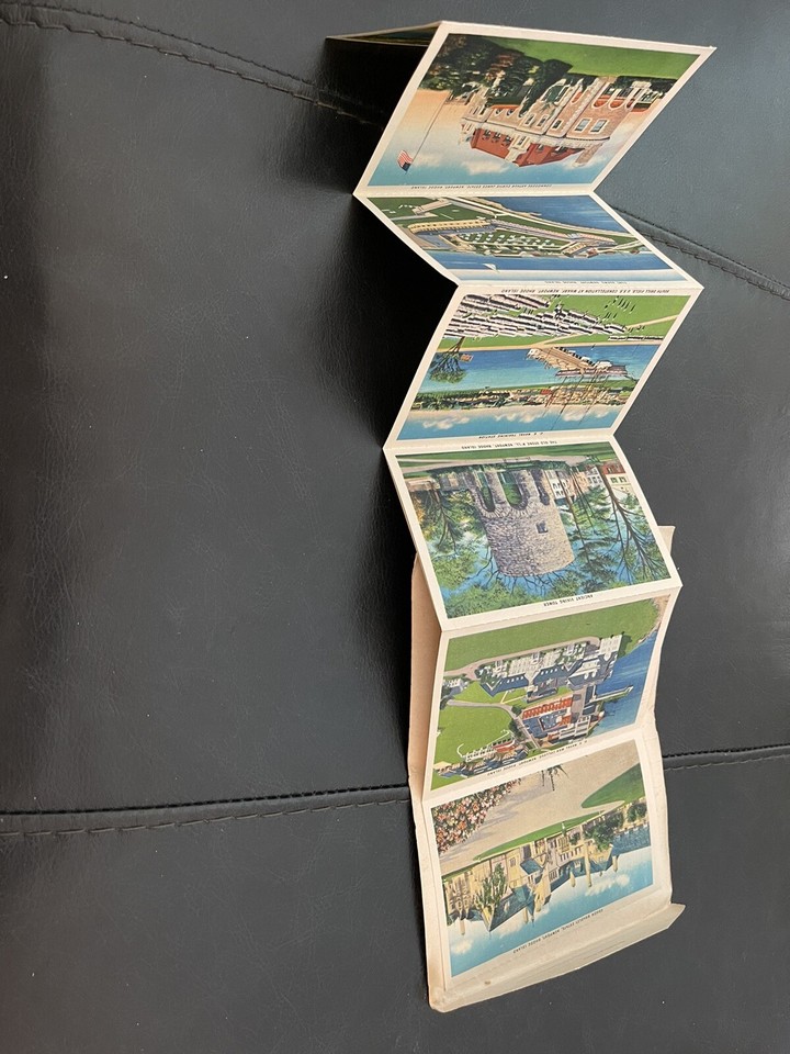 LOT OF 7 VINTAGE SOUVENIR FOLDER FOLDOUT POSTCARDS MIXED US STATES | eBay