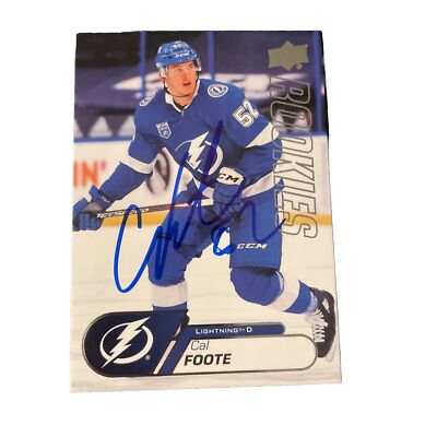 Cal Foote 2020 Upper Deck NHL Star Rookies Box Set #20 RC Signed AUTO ...