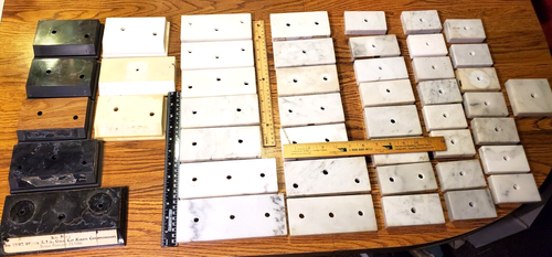 LARGE Lot of 46 Marble and Plastic Trophy Bottom Bases for Parts or ...