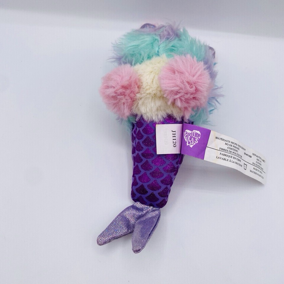 Scruff A Luvs Rainbow Bunny Rabbit Mermaid Plush 7” Long Clip | eBay