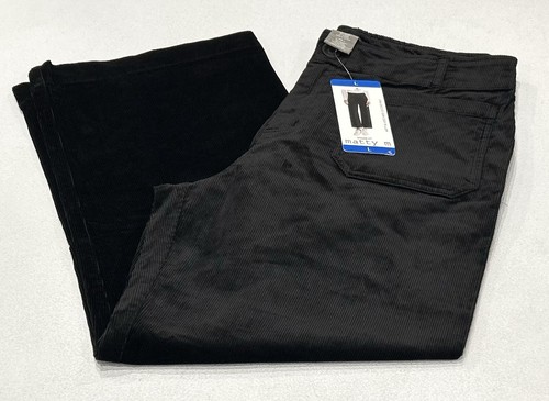 Matty M Women's Wide Leg Corduroy Pant, Black, Size L | eBay