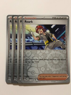 Pokemon Card Paradox Rift 4x Playset Reverse Holographic Roark 173/182 ...