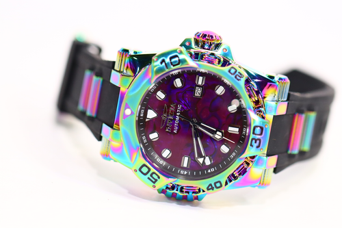 INVICTA Mammoth Men 53mm Stainless Steel Iridescent Purple dial NH35 ...
