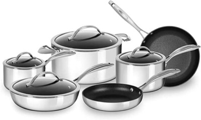 Scanpan Stainless Steel HaptIQ Aluminum 10-Piece Cookware Set ...