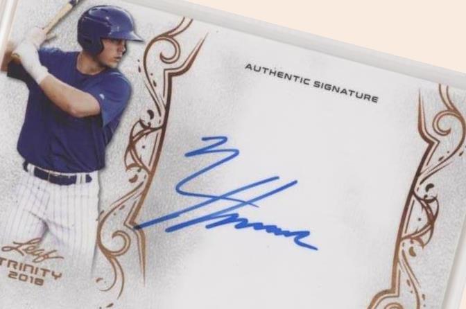 2018 Leaf Trinity - Signatures Nico Hoerner #A-NH1 (AU, RC) for sale ...