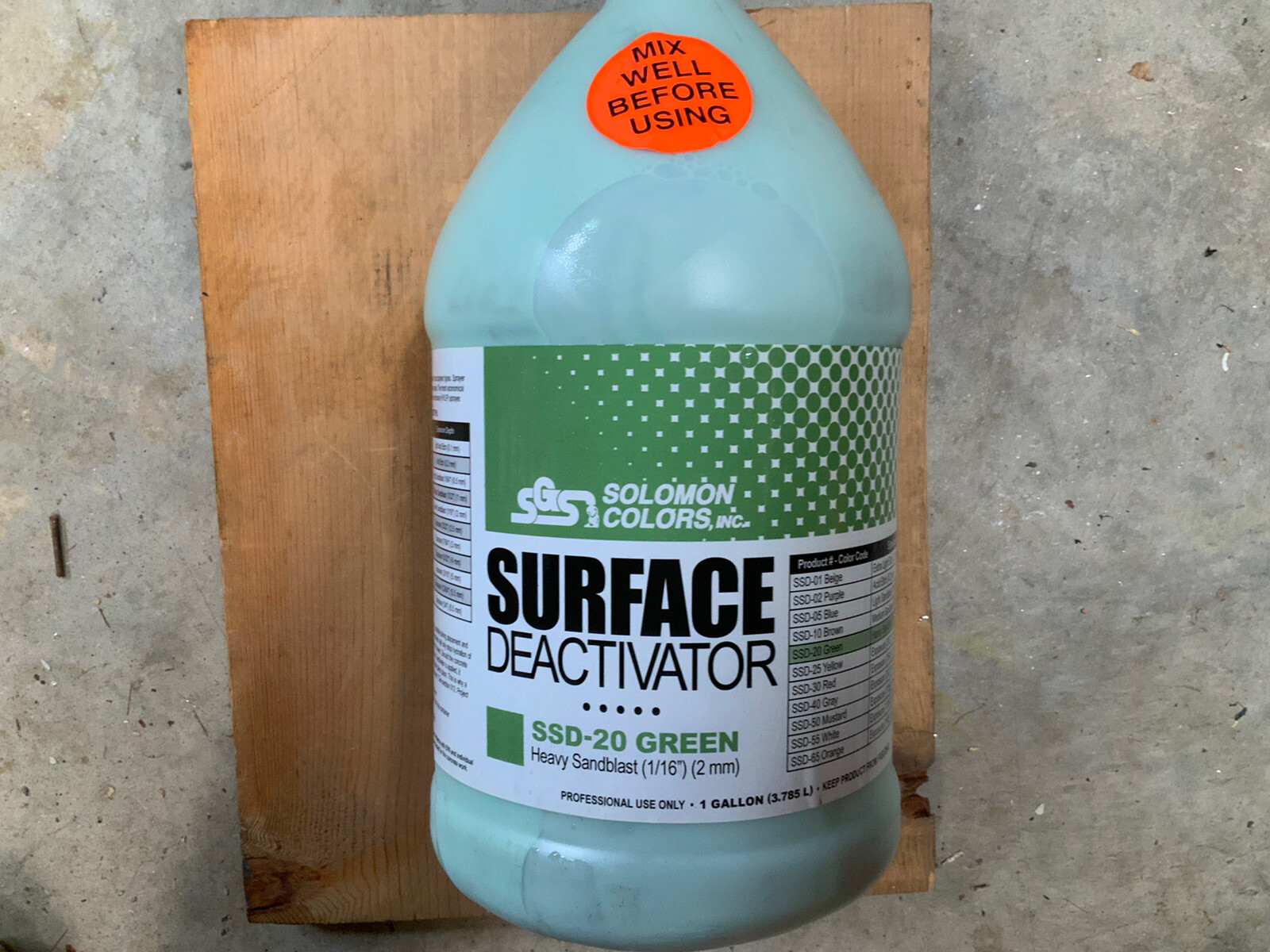 solomon colors surface deactivator ssd-20 green heavy sandblast 1 gal ...