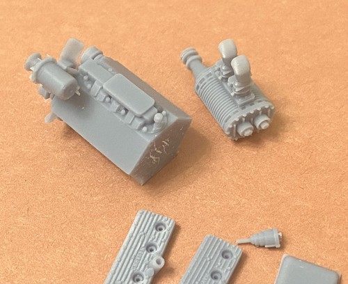 Resin Supercharged Ford Flathead engine for scale model cars, 1/24 1/25 ...