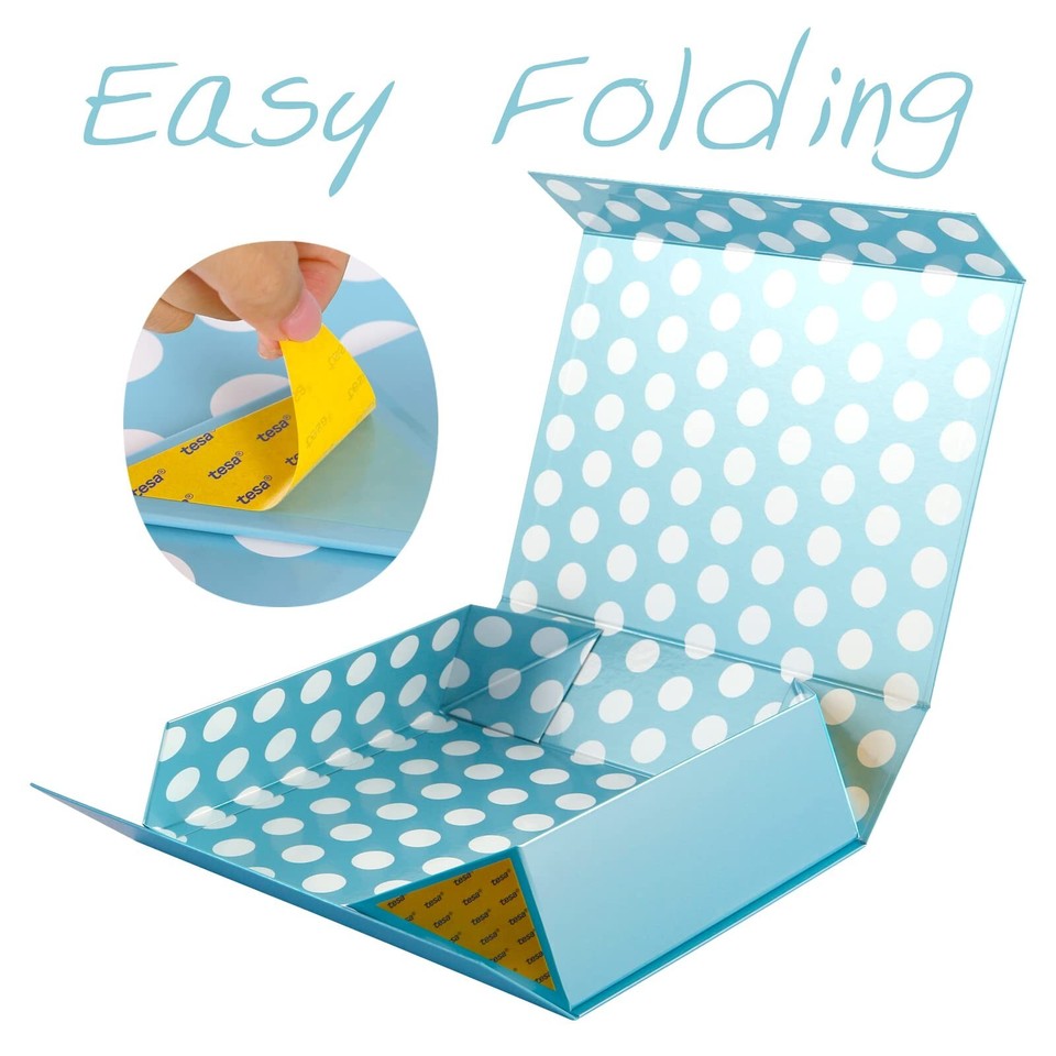 Gift Box 13x9.7x3.4 Inches, Large Baby Blue Gift Box with Lid for ...