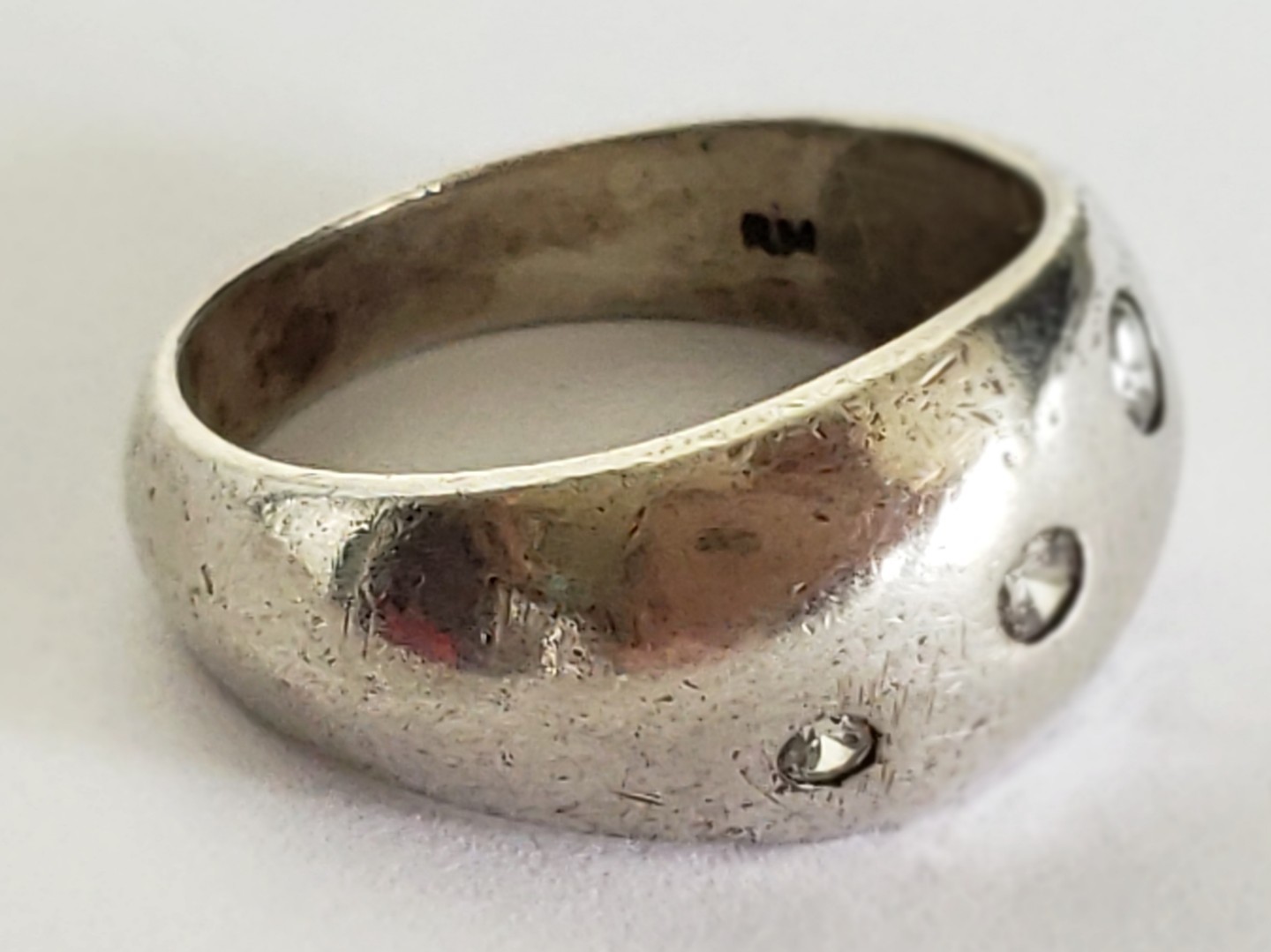 Mormon Ring RM CTR Sterling Silver 925 Ladies Clear Stone Band Sz 6.5 ...