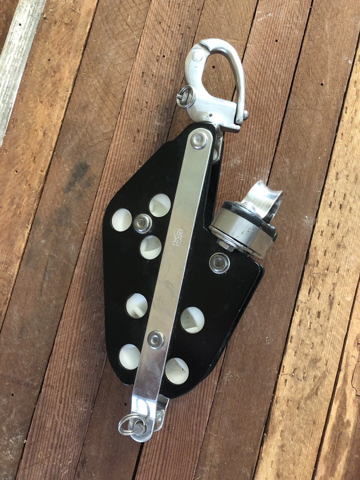 SCHAEFER Sailing Pulley, X2 VANG 4:1 BLOCK / TACKLE Fishing Ship Boat ...
