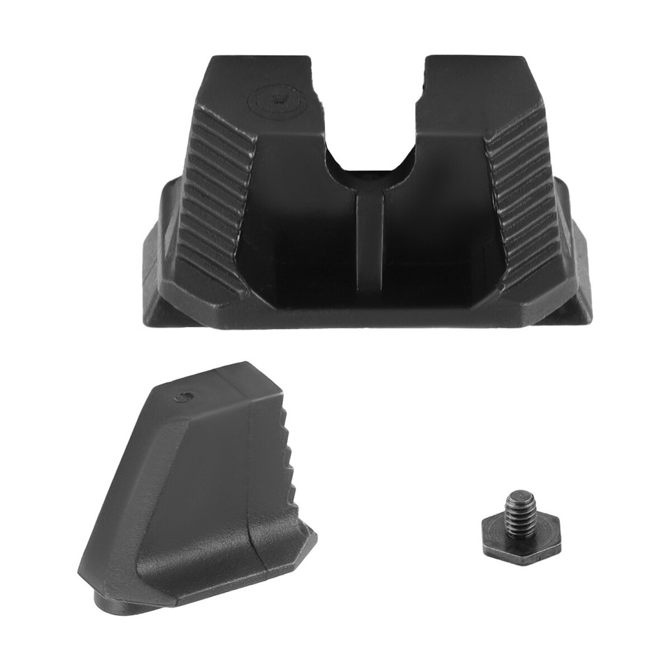 Stainless Steel Co-Witness Height Front & Rear Sights for Glock 17 17L ...