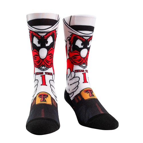 Rock Em Elite Texas Tech Red Raiders HyperOptic Mascot NCAA Crew Socks ...