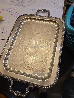 FB Rogers Silver Co 1883 Silverplated XL Butler Tray #4560 21 ...