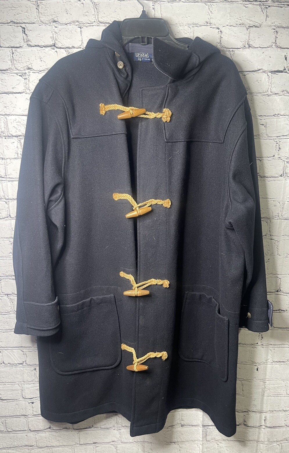 Vintage POLO Ralph Lauren Toggle Duffle Hooded 100% W… - Gem