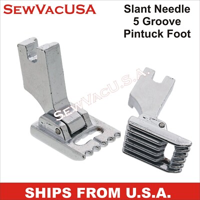 SINGER Slant Needle 5 Groove Pintuck Foot Fits All SINGER Slant Needle ...
