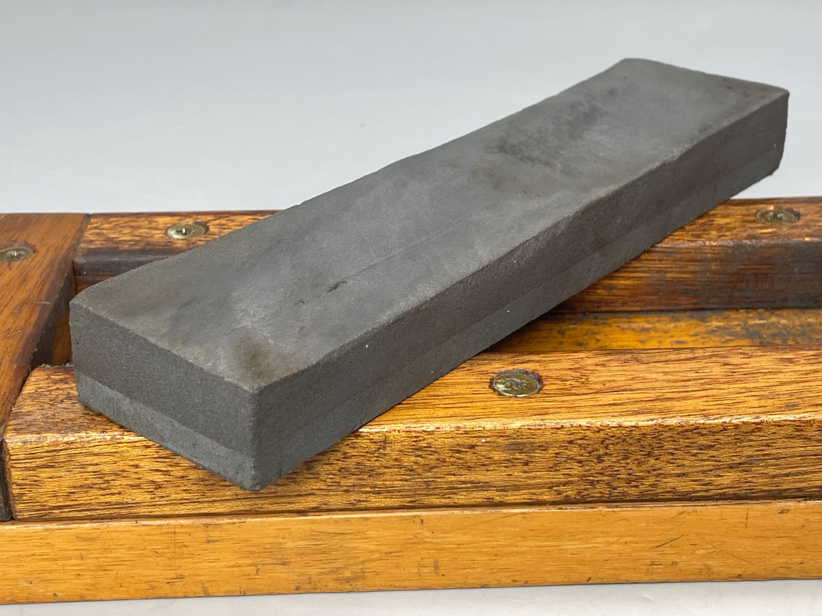 Vintage Combination Oilstone Sharpening Stone Wooden Box Honing Stone ...