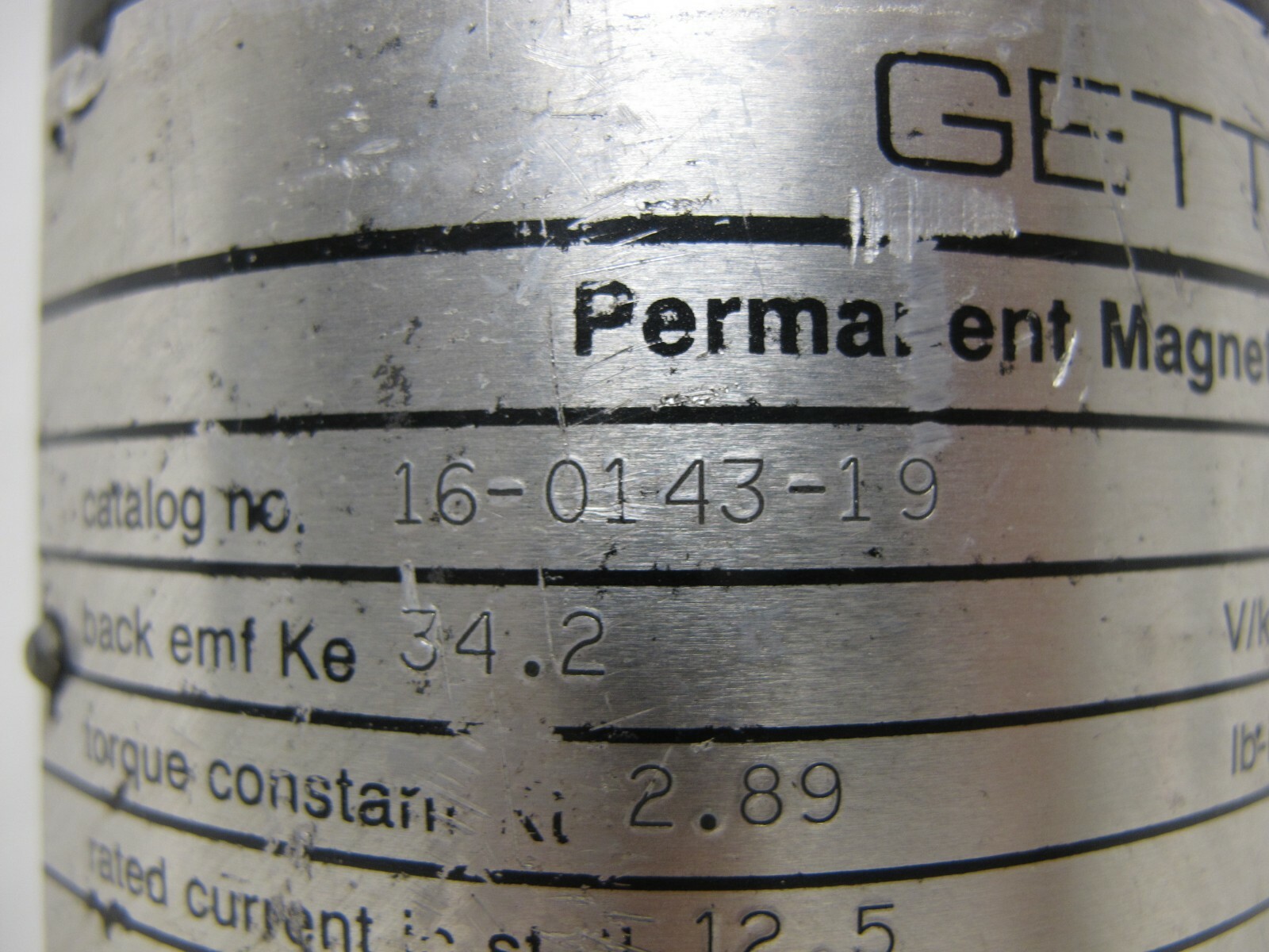 GETTYS Elwood 16-0143-19 DC Servo Motor 2500 RPM Permanent Magnetic ...