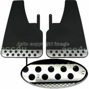 Universal Urban X Black With Chrome Plate Rally Look Car Mud Flap Flaps ...