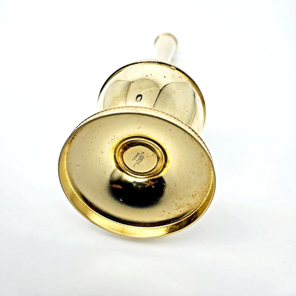 Vintage 24KT Gold Plated Eberle Silver Plated 8 3/4 x 2 3/8 Flower Vase ...