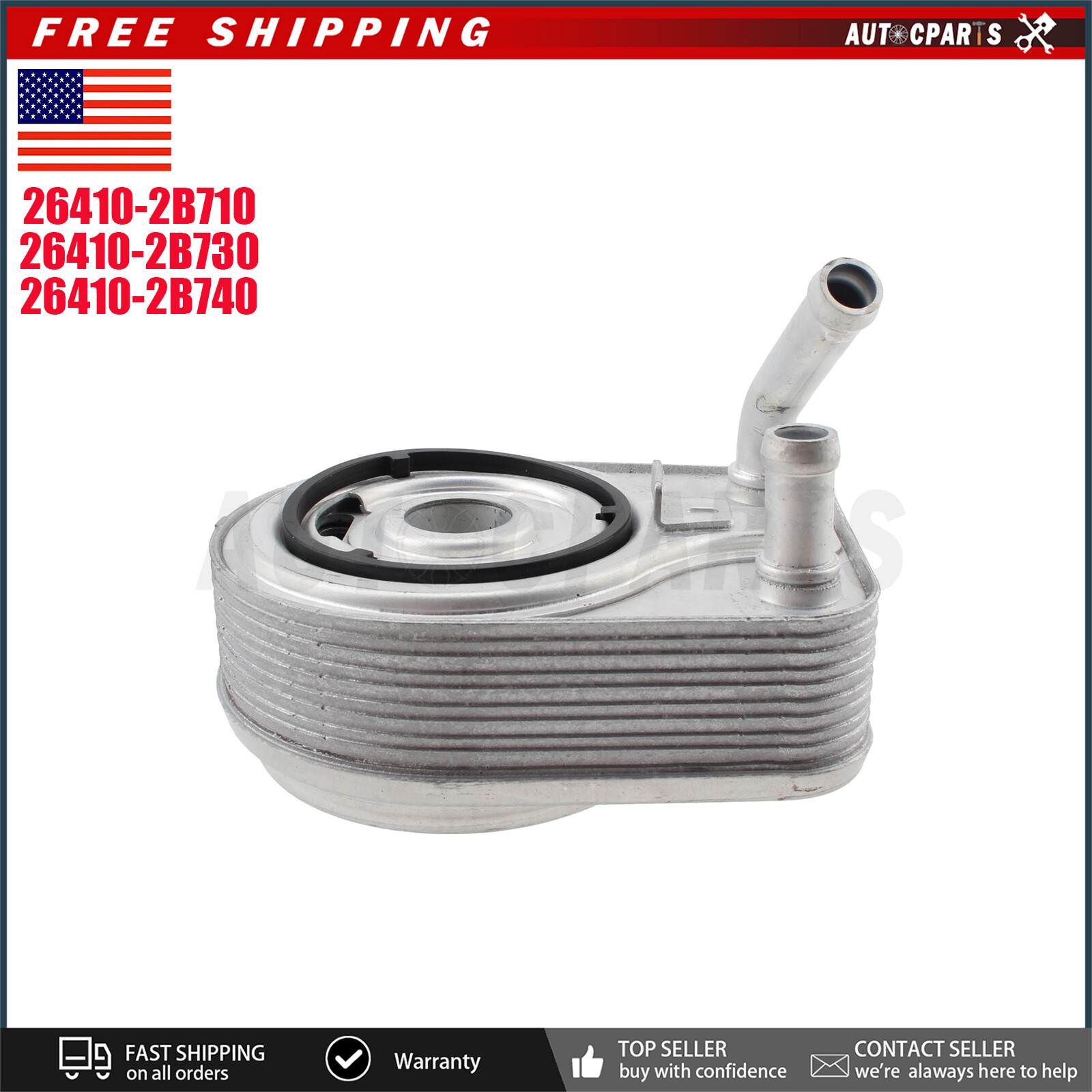 New 1.6L Turbo Engine Oil Cooler 26410-2B740 For 2014-2020 Hyundai Kia ...