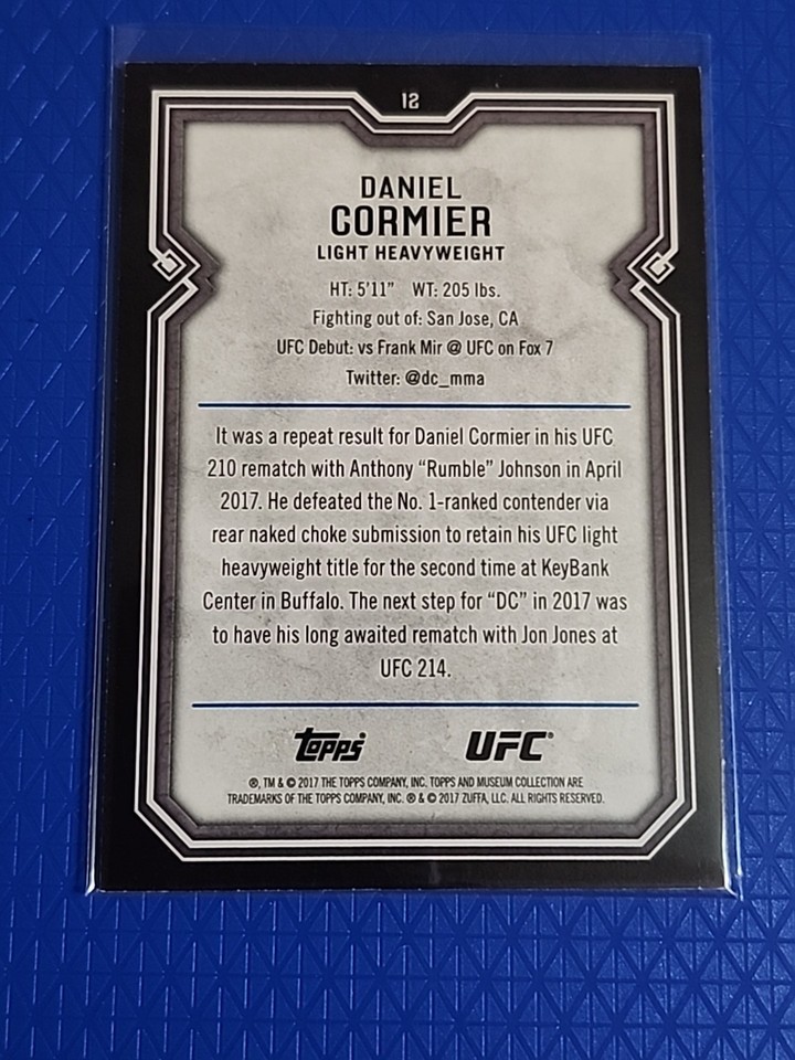 2017 Topps UFC Museum Collection Daniel Cormier #12 Copper /109 | eBay