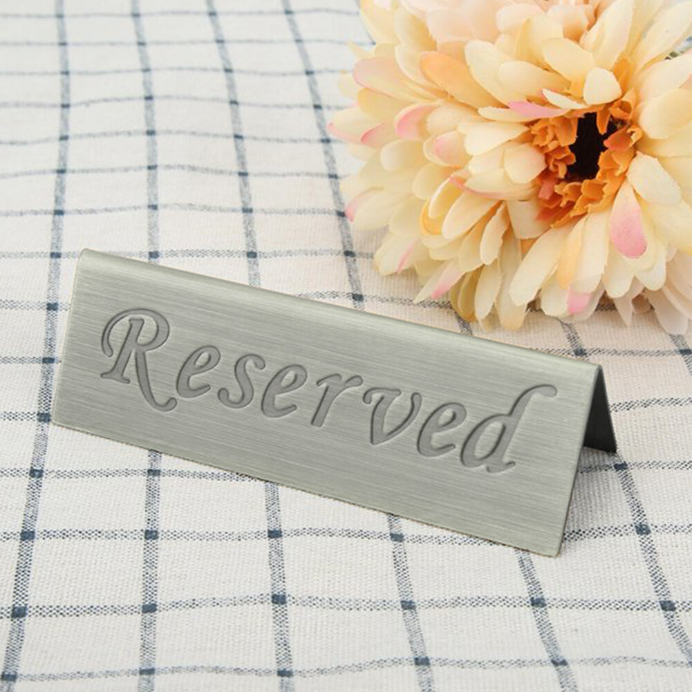 Reserved Sign Multifunctional Bar Pub Stainless Steel For Table Double ...