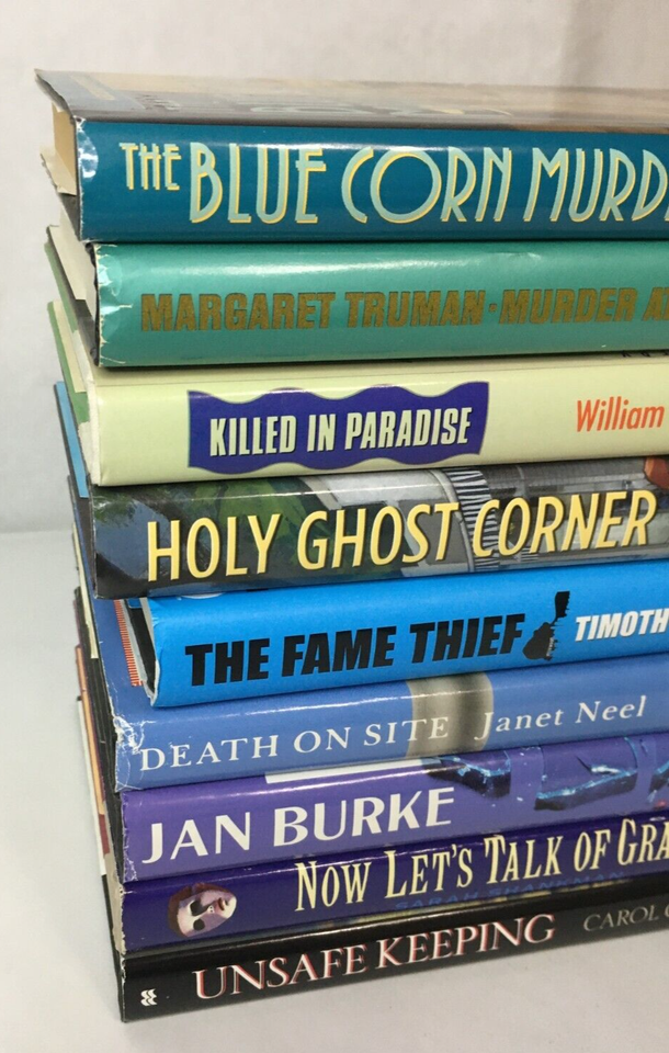 Variety Lot of 9 Mystery Detective Books Hardcover Thriller Suspense ...