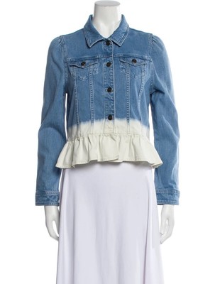 Kate Spade New York Jean Jacket, Ombré, Ruffle, Barely Worn | eBay