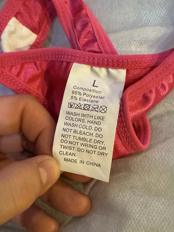 Vintage Y2K Style Hot Pink Satin Thong Panties Black Lace Trim Sz Lg | eBay