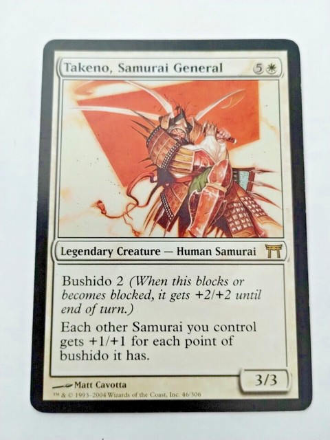 MTG Takeno, Samurai General Champions of Kamigawa 46/306 Regular Rare ...