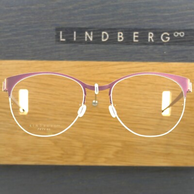 LINDBERG TITANIUM STRIP 7419 48 CATEYE PINK SUPRA EYEGLASSES SPECTACLE ...