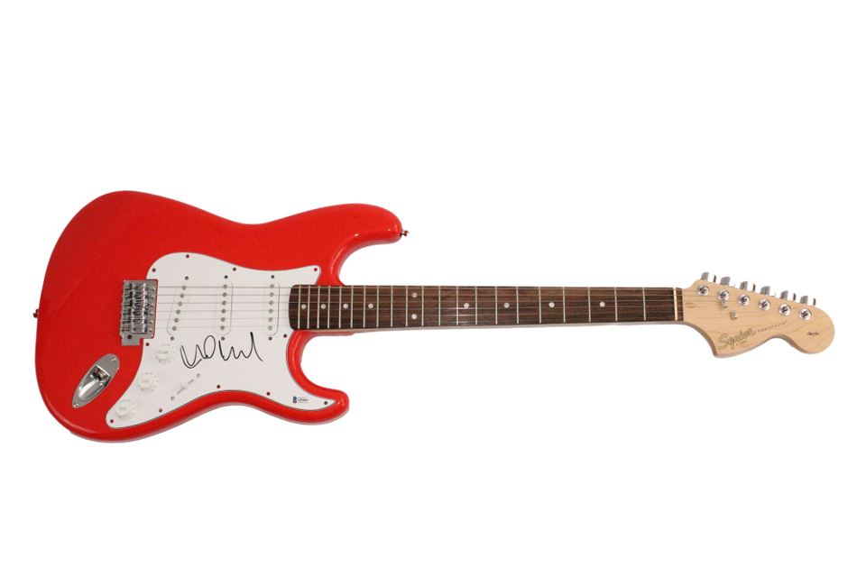 Mike McCready Pearl Jam Signed Autograph Red Fender Electric Guitar ...