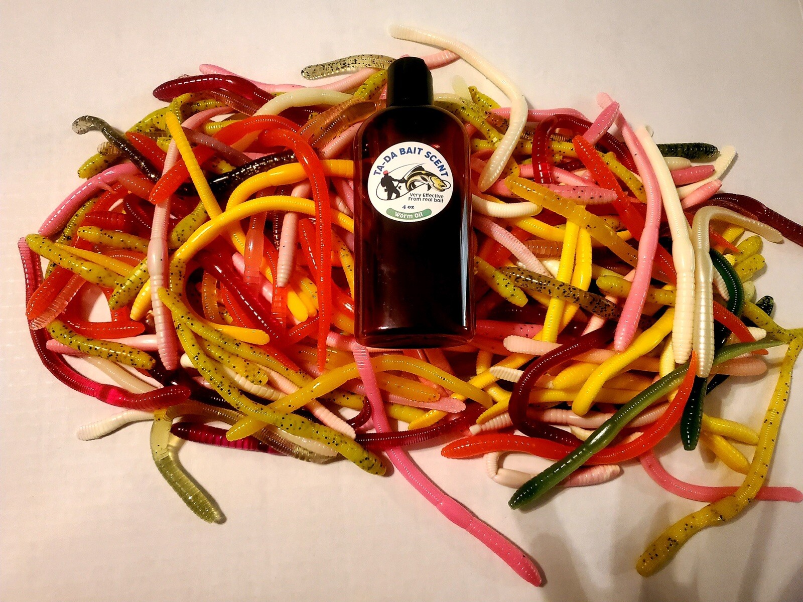 New Worm oil 4oz Bottle Unscented Crystal Clear. For Soft Plastic Baits ...