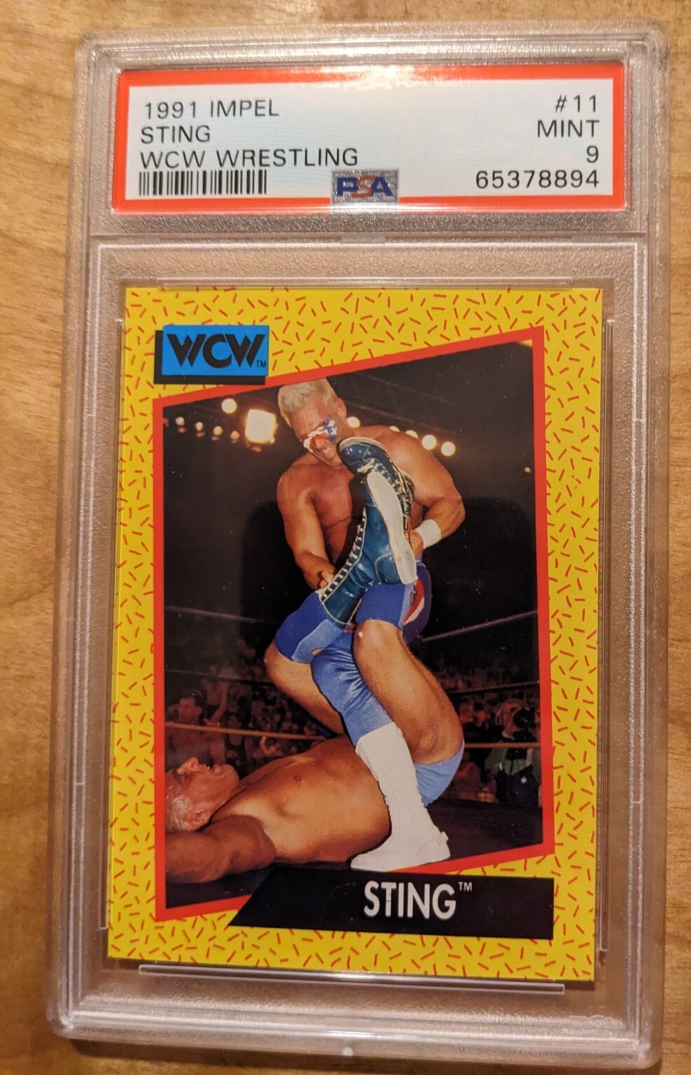 1991 Impel #11 Sting PSA 9NM-Mint WCW Wrestling RC Rookie WWF | eBay