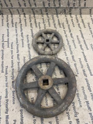 6in And 3 3/4in VINTAGE STEAMPUNK CAST IRON WATER VALVE HANDLE | eBay