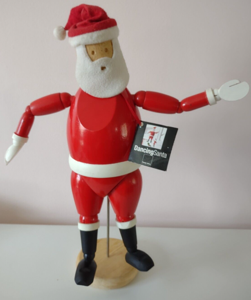 2004 Wood Carved Articulated Posable Dancing Santa Claus #284/2000 ...