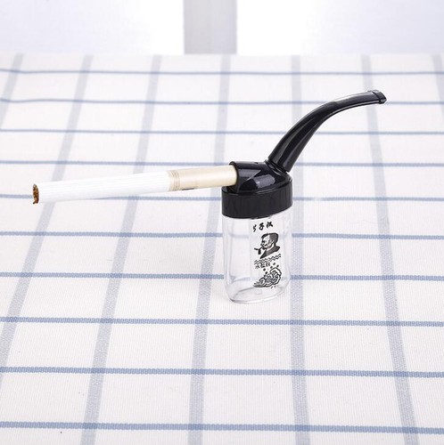 Mini Hookah Water Tobacco Smoking Pipe Bong Double Filter Cigarette ...