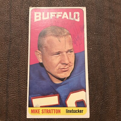1965 TOPPS MIKE STRATTON AUTO/SIGNED #42 BUFFALO BILLS FOOTBALL CARD | eBay