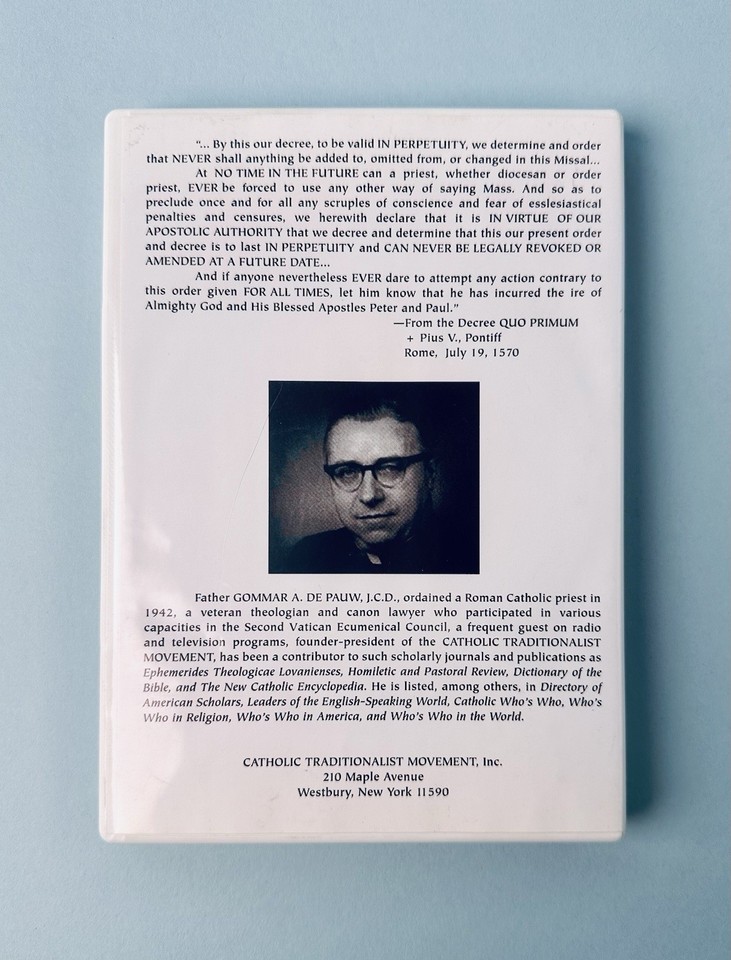 The Traditional Latin Roman Catholic Mass DVD) | LIKE NEW! | eBay